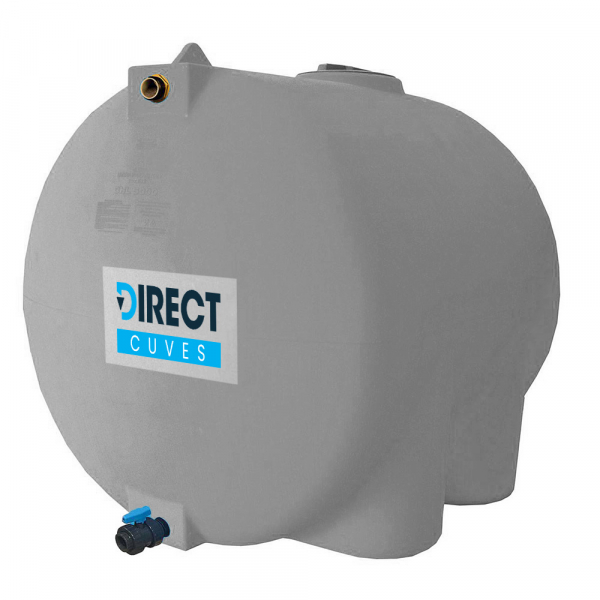 Citerne eau de pluie horizontale 1000L pré-équipée sur Achatmat.com ...