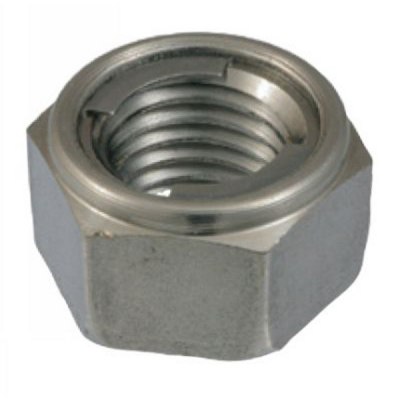Ecrous hexagonaux indessérables bague métal INOX A2 | Achatmat