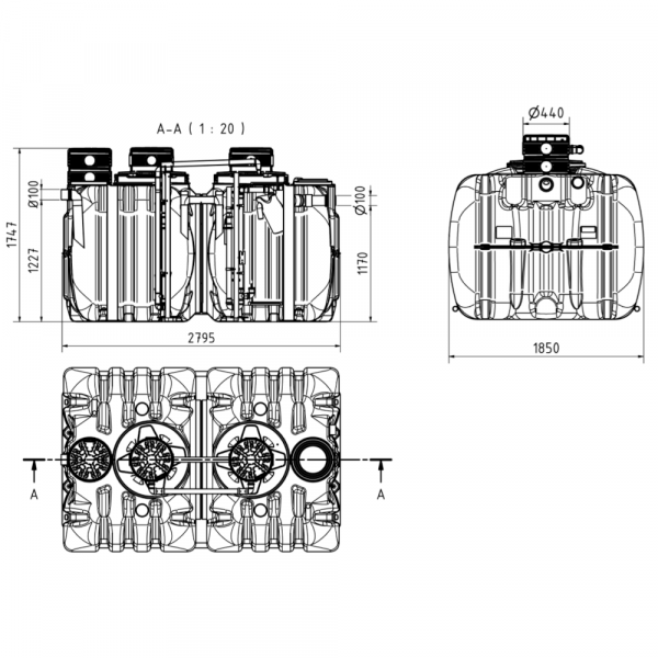 Microstation d'épuration Actibloc® mono-cuve - 4 personnes (EH) | Achatmat