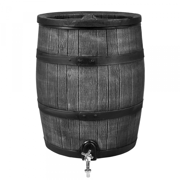 Tonneau récupérateur d'eau de pluie décoratif de 120 L | Achatmat