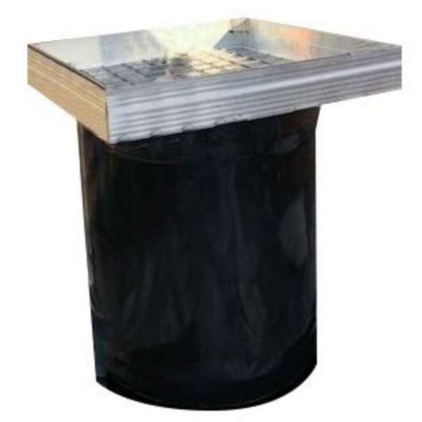 Rehausse télescopique h. 700 mm avec couvercle à paver 600 x 600 mm ...