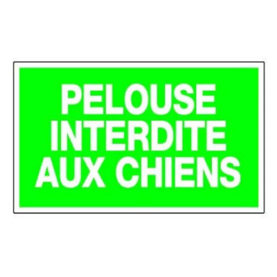 Panneau pelouse interdite aux chiens | Achatmat