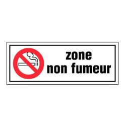 Panneau zone non fumeur | Achatmat