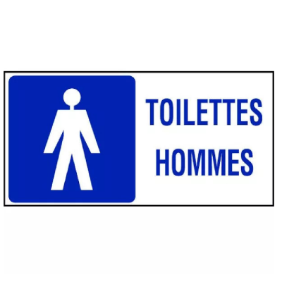 Panneau Toilettes Hommes – Signalétique Sanitaire – Durable & Visible ...