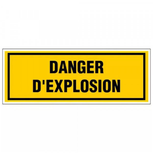 Panneau Danger d’Explosion – Signalisation Sécurité – Rigide & Anti-UV ...
