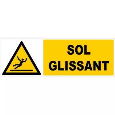 Panneau danger sol glissant | Achatmat