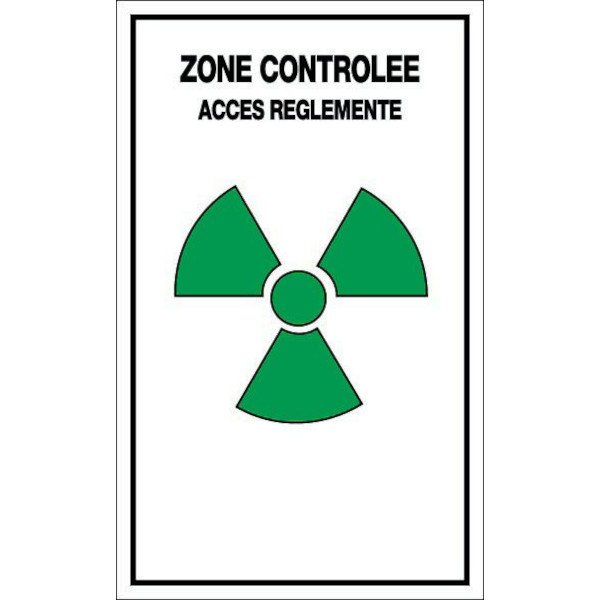 Panneau zone controlée accès réglementé | Achatmat