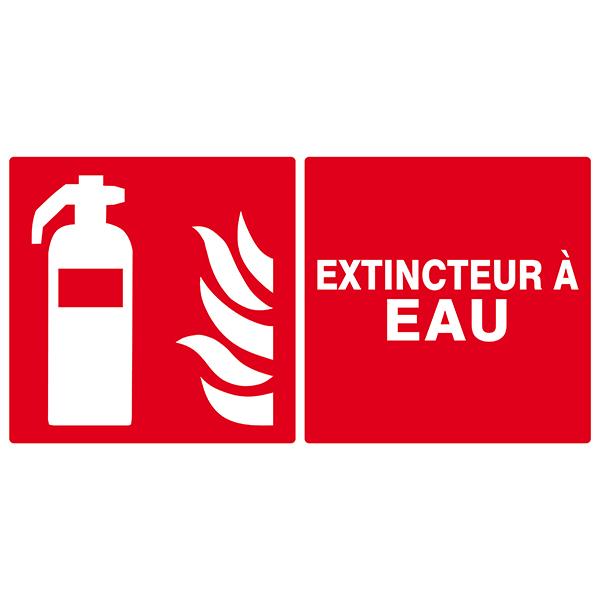 Extincteur à Eau – Signalétique Sécurité Incendie – Conforme ISO 7010 ...