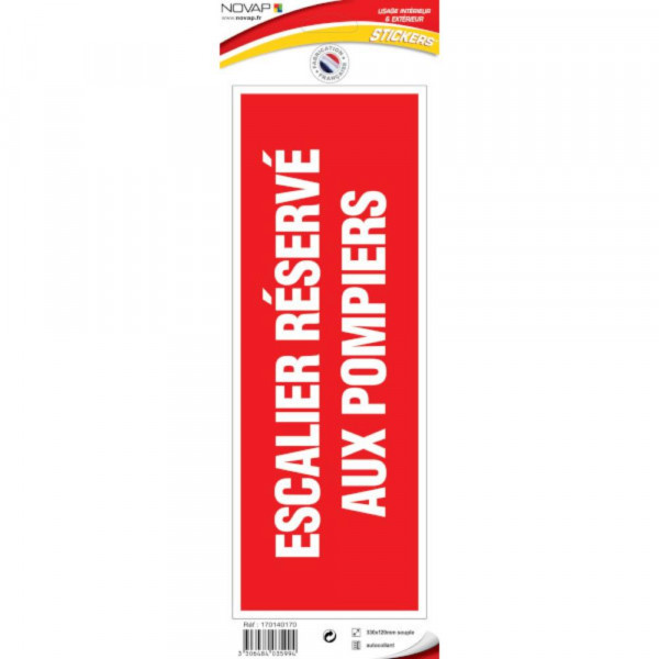 Panneau Escalier Réservé aux Pompiers – Signalétique Sécurité ...